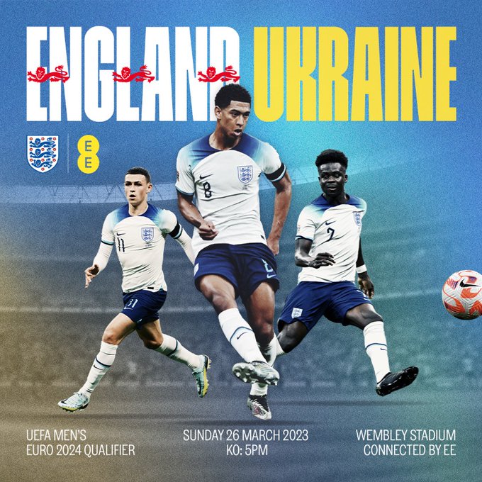 Officially. The England team will host the Ukrainian team in the ...