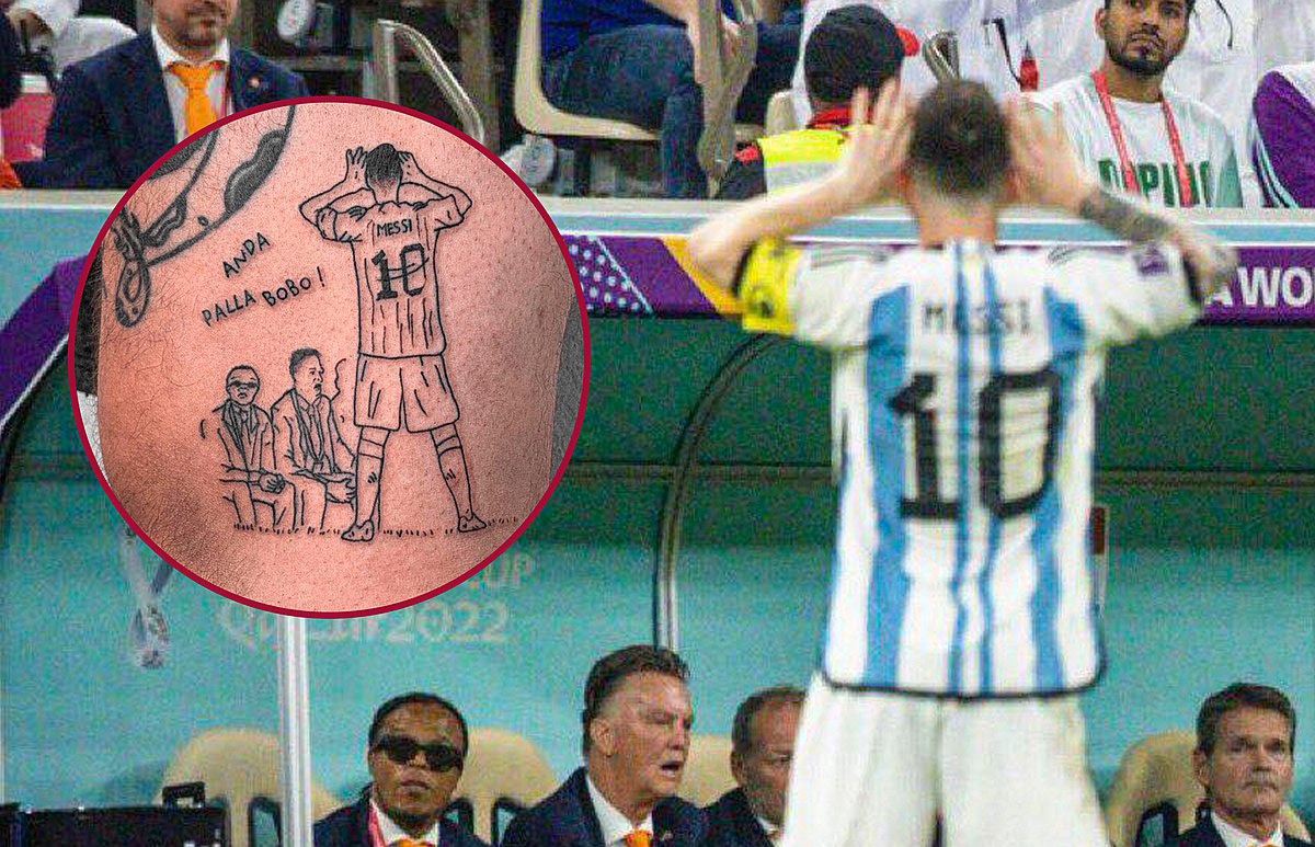 A fan of the Argentina national team got a tattoo with the celebration ...