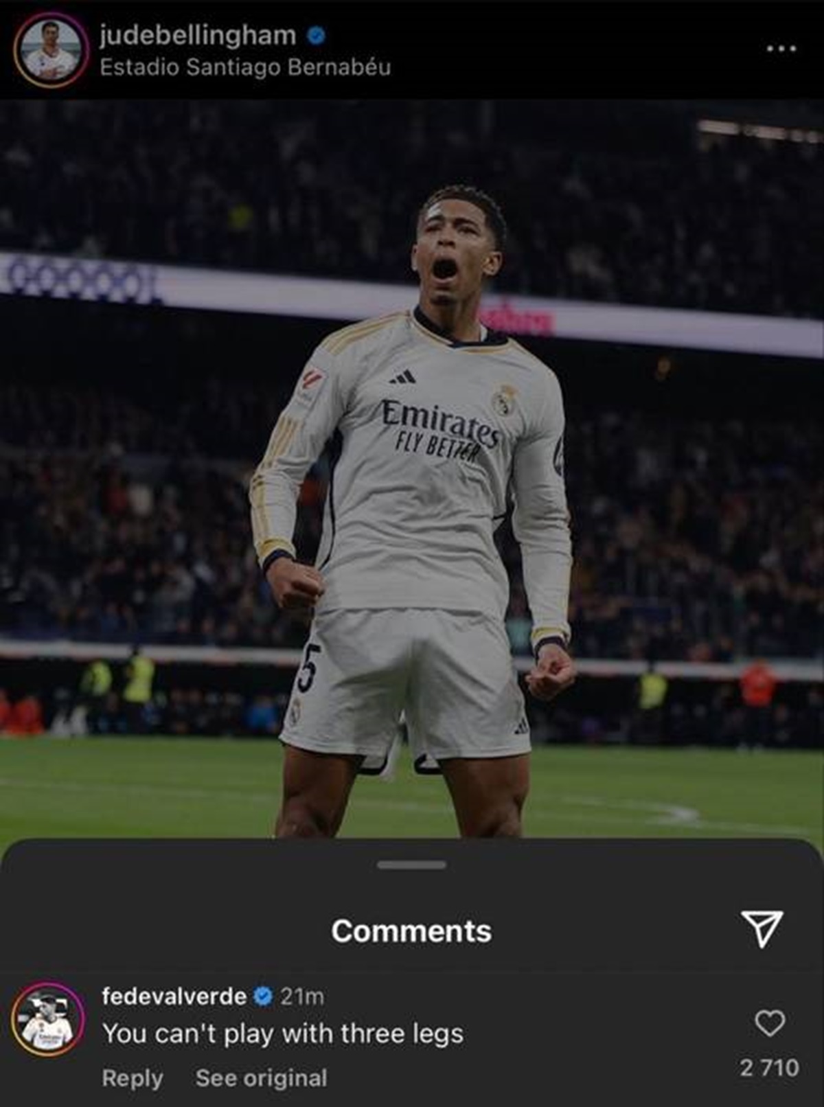 "You can't play with three legs": Valverde trolls Bellingham over ...