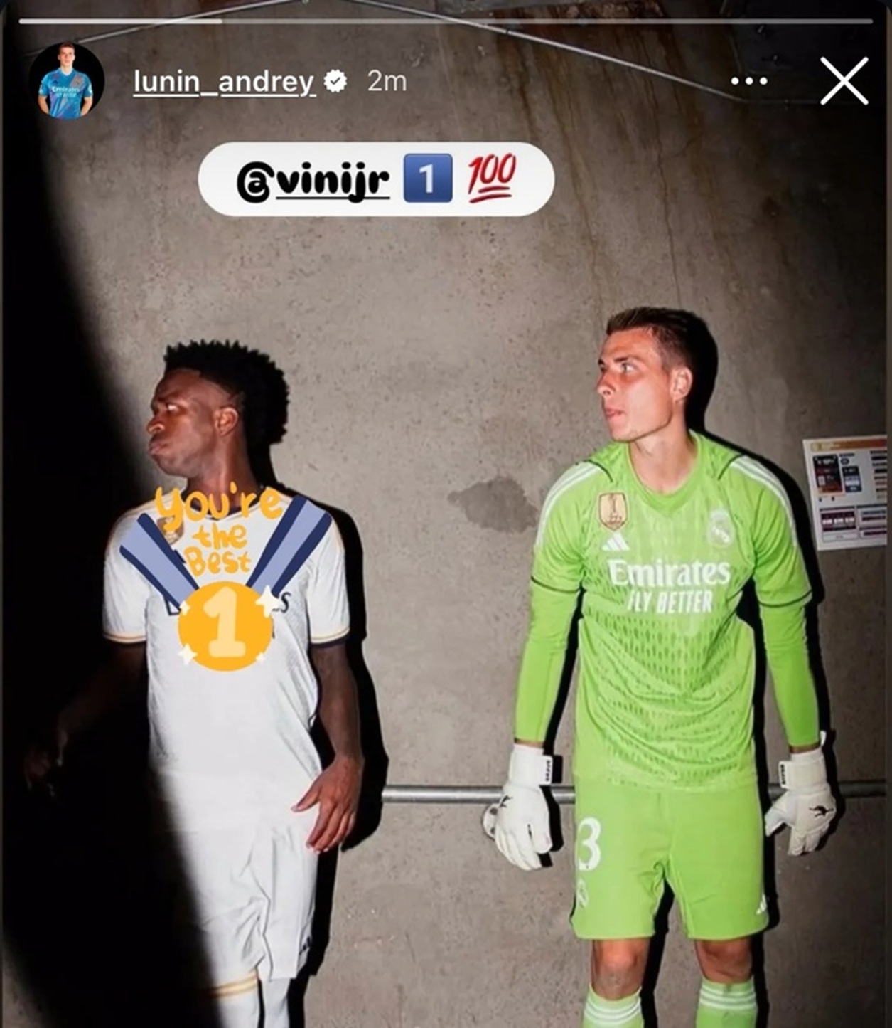 Andrey Lunin supported Vinicius Junior (PHOTO) (Oct. 29, 2024) — dynamo ...